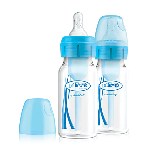 Dr. Brown's - Set de 2 pachas natural flow 4onz azul